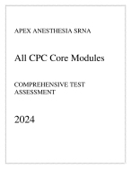 Apex Anesthesia SRNA - All CPC Core Modules - Comprehensive Test ...