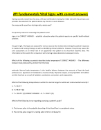 ATI fundamentals Vital Signs with correct answers - DocMerit