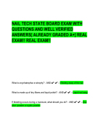 NAIL TECHNICIAN EXAM AND PRACTICE EXAM NEWEST 2024 ACTUAL EXAM 300 ...